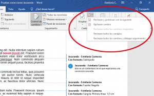 ¿Cómo se utiliza el control de cambios de Microsoft Word? – Jacaranda